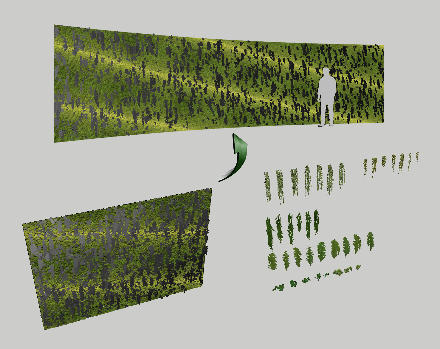 Seamless moss wall 3D model - TurboSquid 1191761