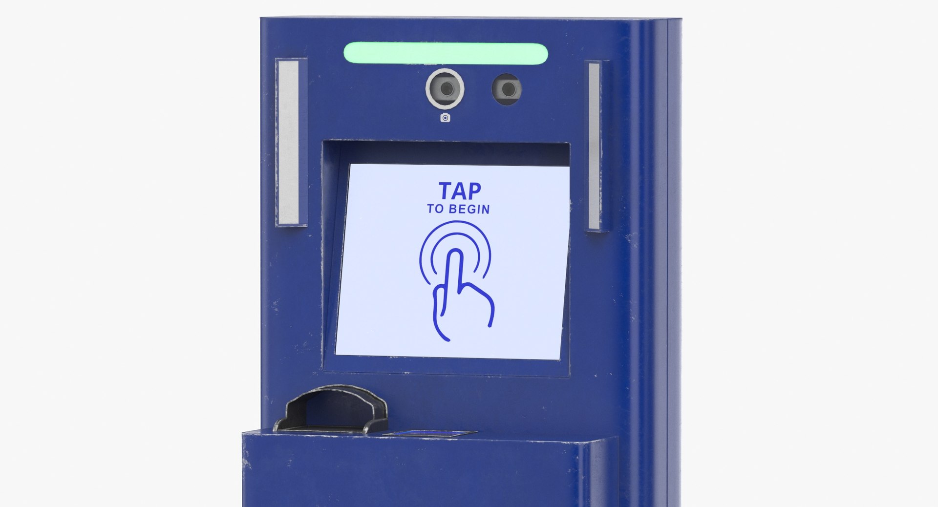 3D Automated Passport Control Kiosk Type 01 ON Or OFF Clean And Dirty ...