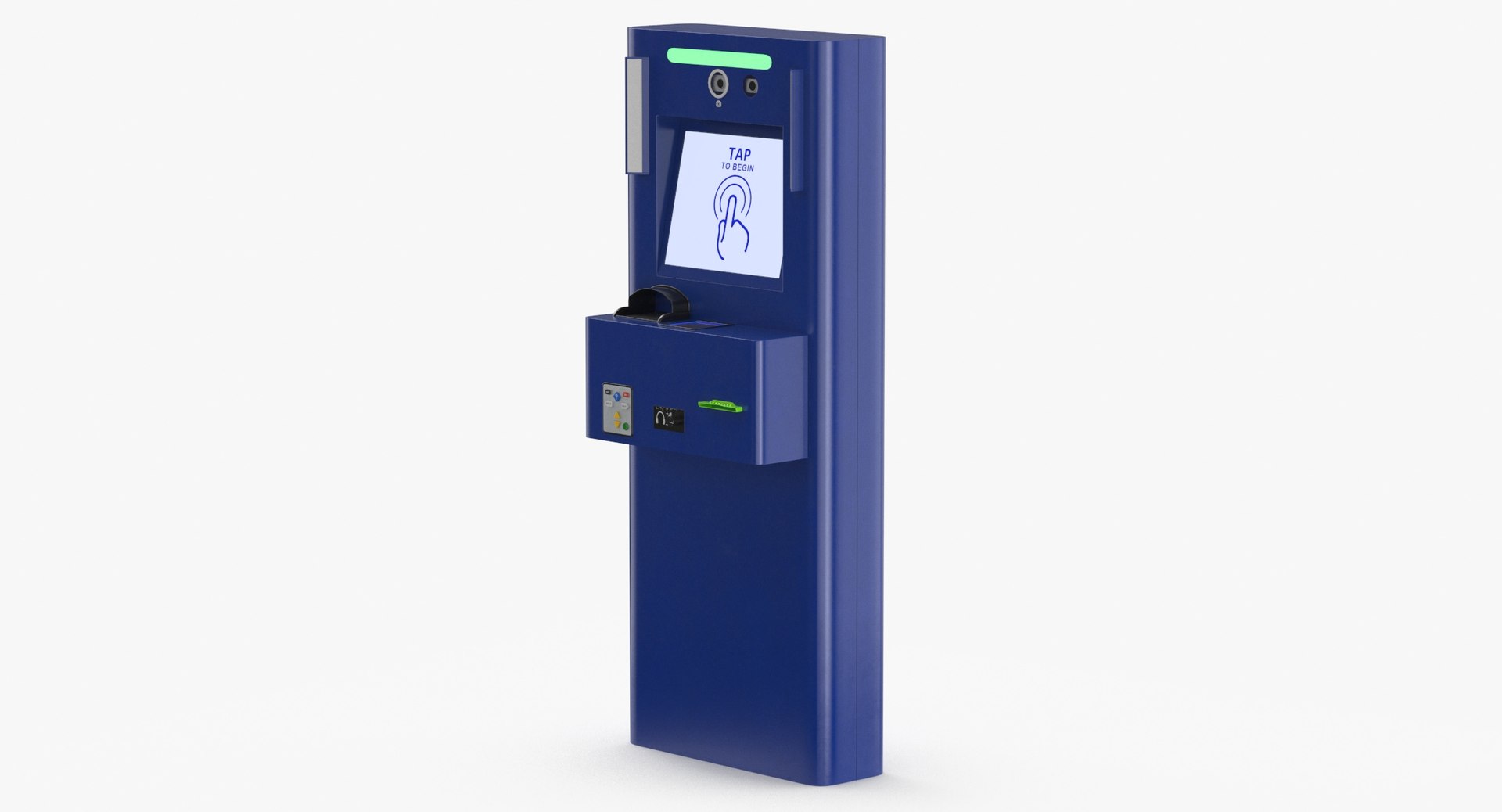 3D Automated Passport Control Kiosk Type 01 ON Or OFF Clean And Dirty ...