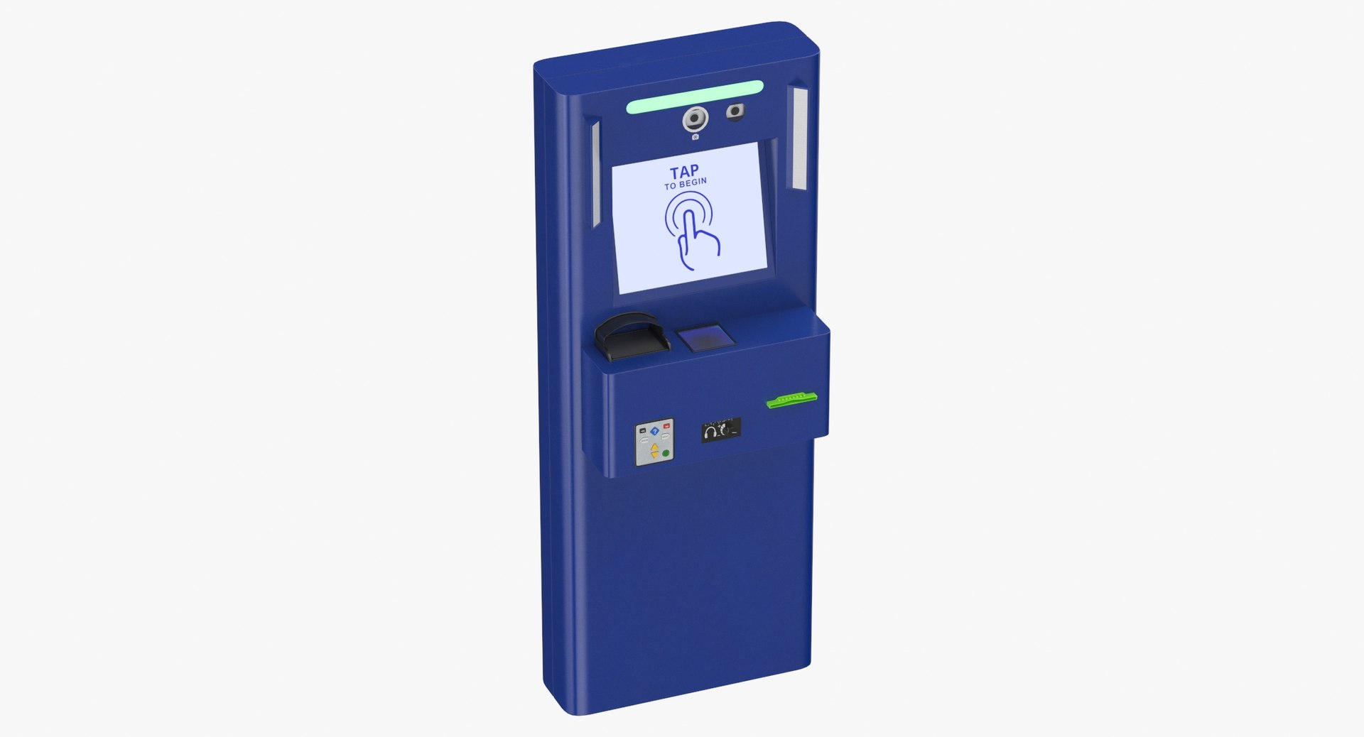 3D Automated Passport Control Kiosk Type 01 ON Or OFF Clean And Dirty ...