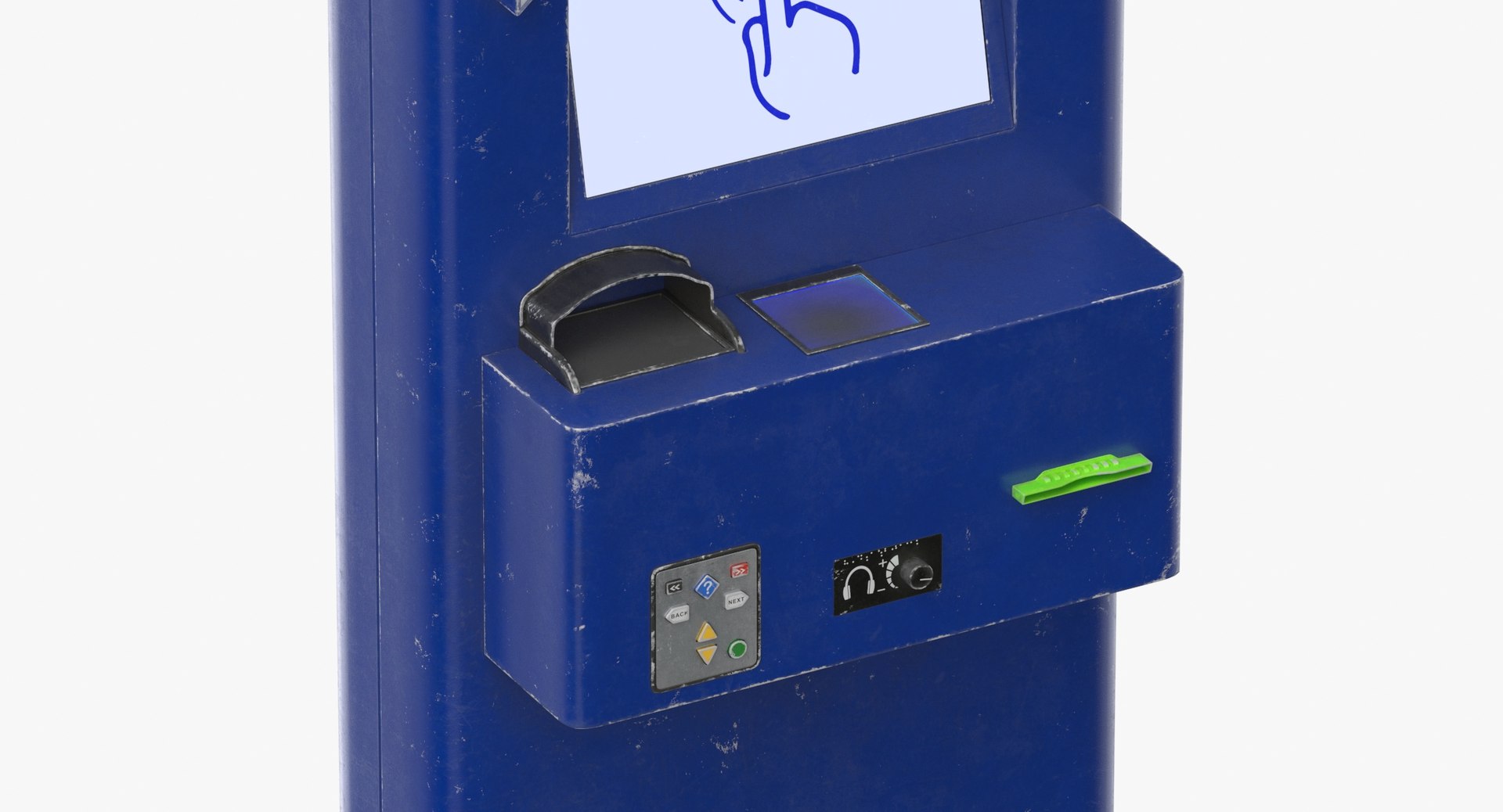 3D Automated Passport Control Kiosk Type 01 ON Or OFF Clean And Dirty ...