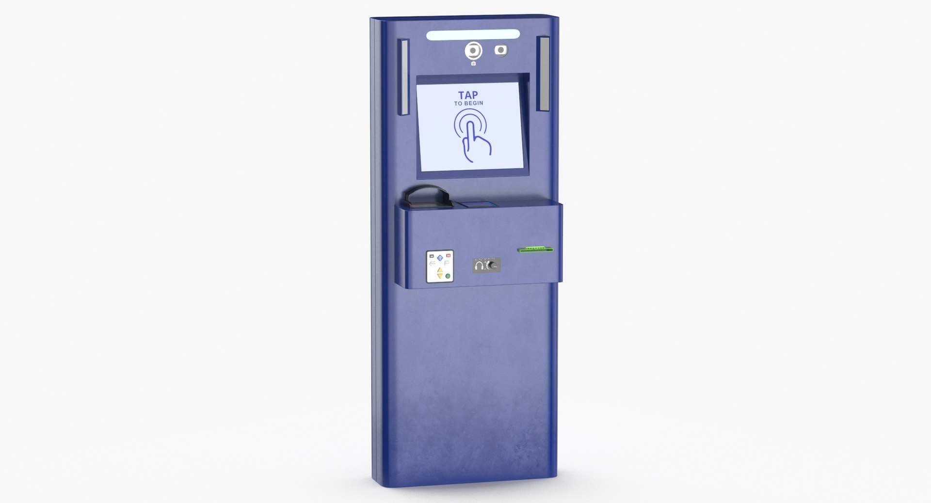 3D Automated Passport Control Kiosk Type 01 ON Or OFF Clean And Dirty ...