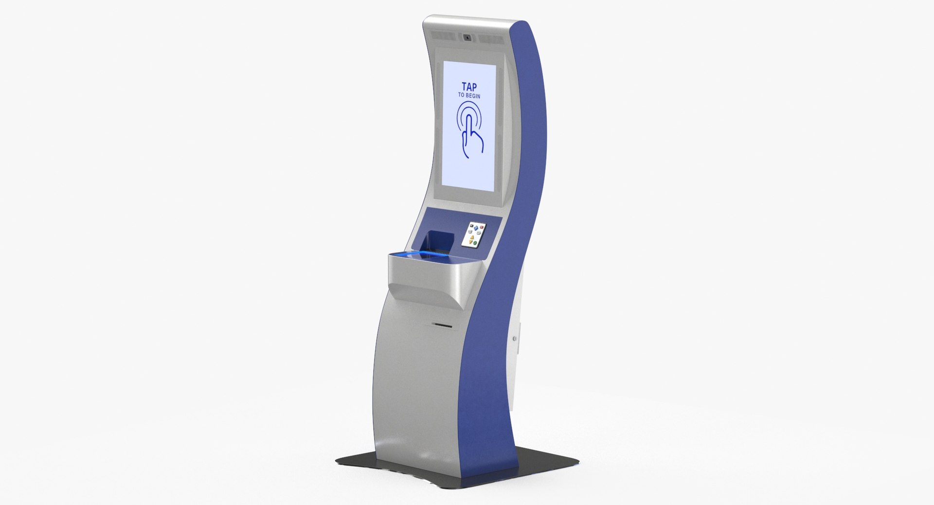 3D Automated Passport Control Kiosk Type 01 ON Or OFF Clean And Dirty ...
