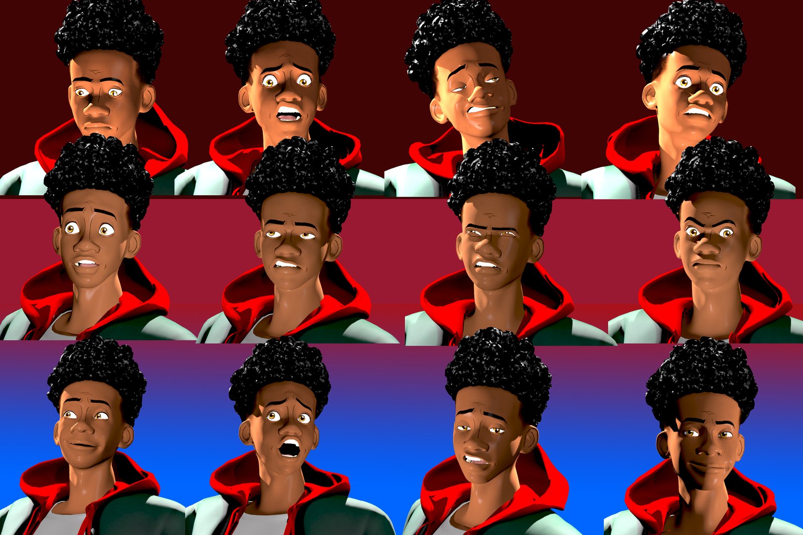 3D Miles Morales No1 Ragged Morphed Animated - TurboSquid 2115042