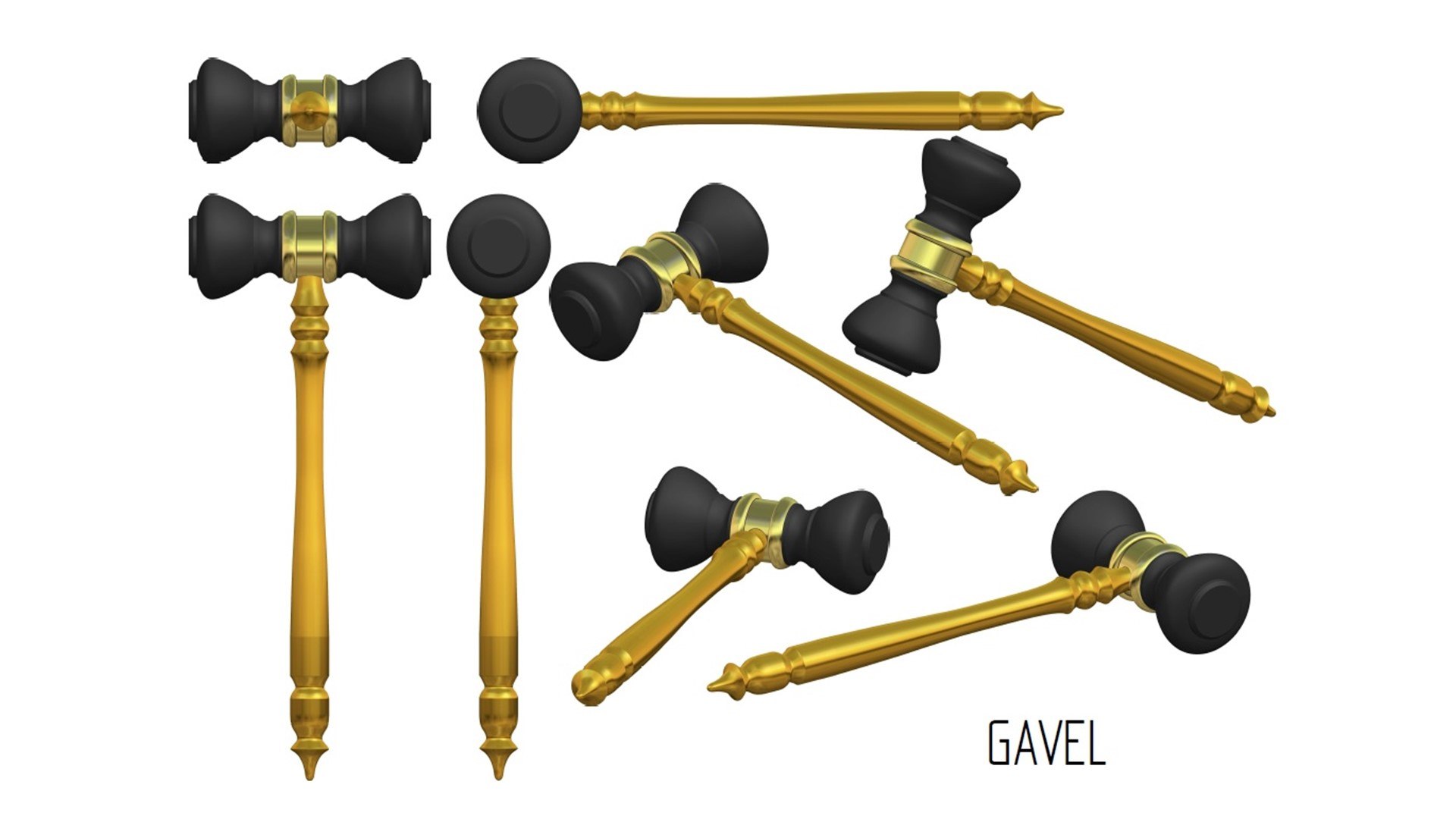 3D Gavel Model - TurboSquid 2101575