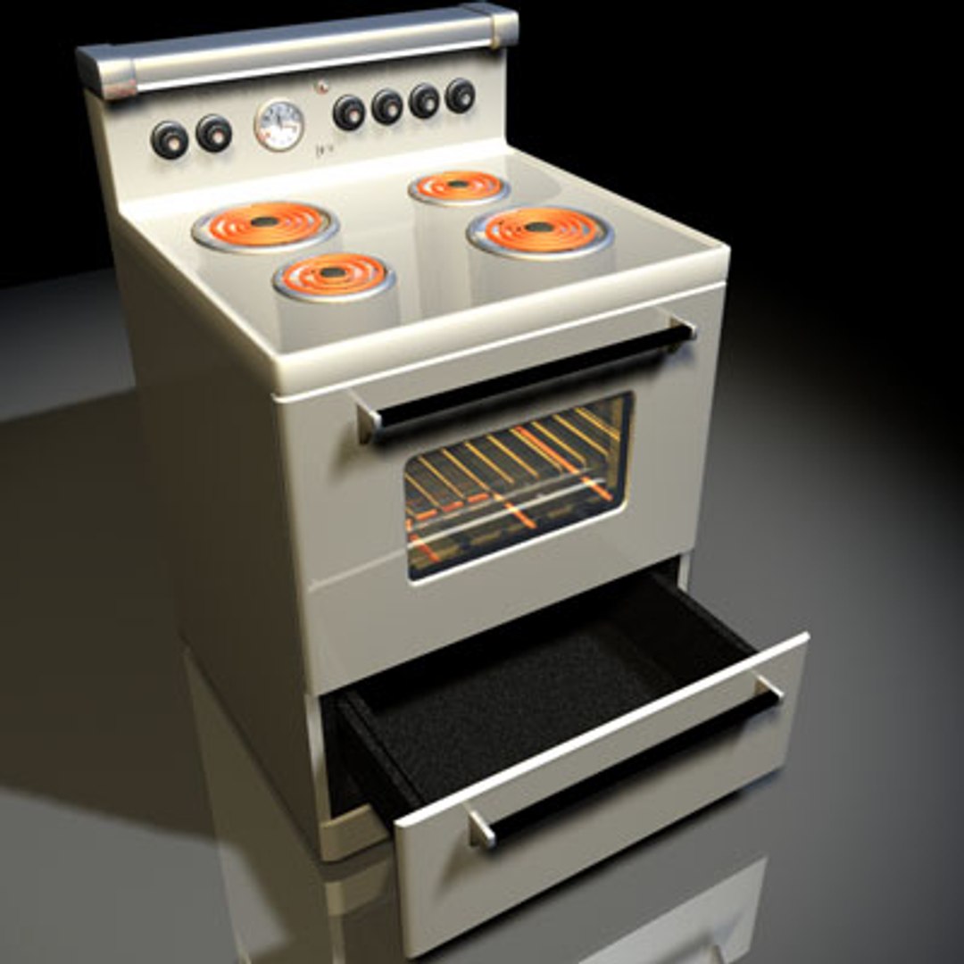 Electric Range Retro 01 3d 3ds