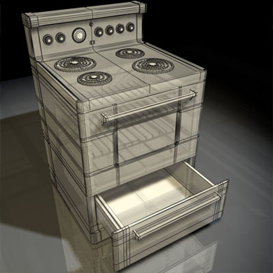 Electric Range Retro 01 3d 3ds
