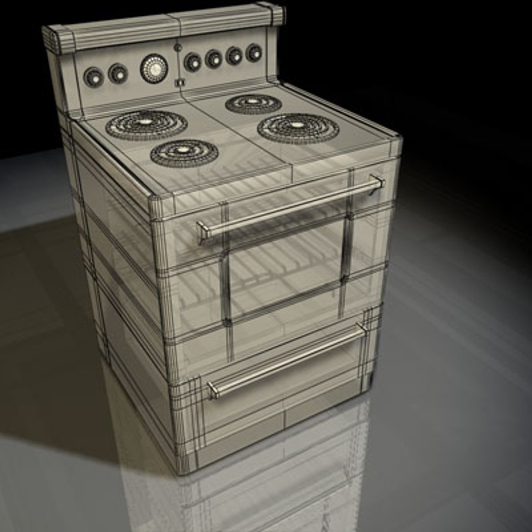 Electric Range Retro 01 3d 3ds