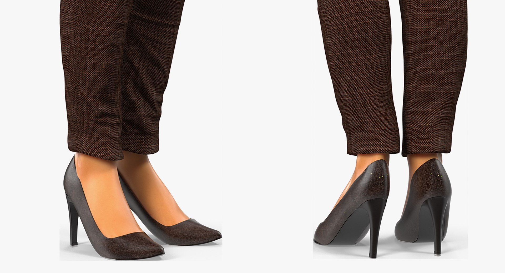 3D Lady Woman Pink Roses Model - TurboSquid 1393630