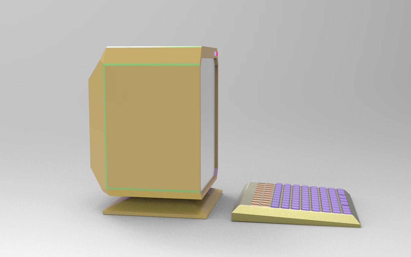 3D Model Monitor And Keyboard - TurboSquid 1978731