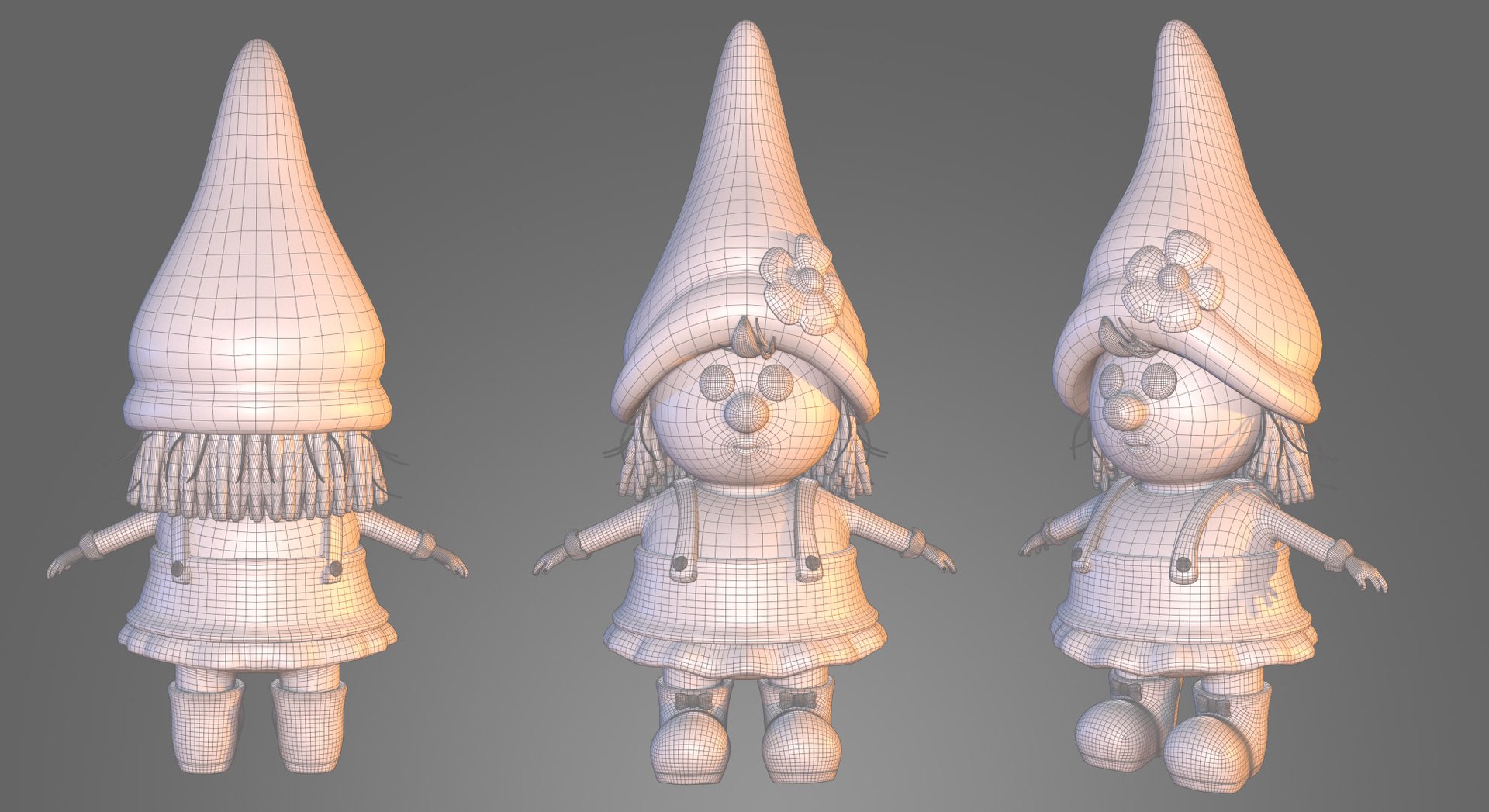 Gnome Girl Boy Ladybug 3D Model - TurboSquid 2186583