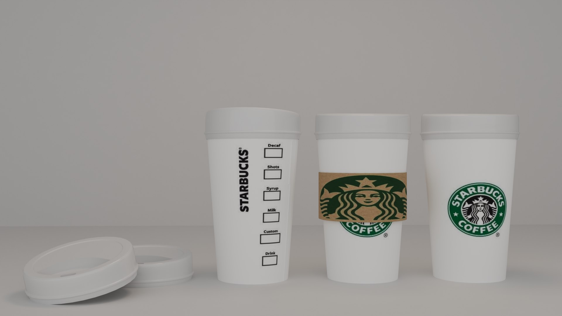 3D Model Starbucks Paper Coffee Cup - TurboSquid 2176094