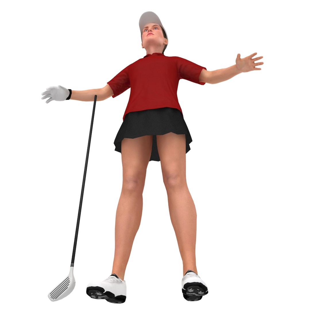 3D model female golf woman - TurboSquid 1338369
