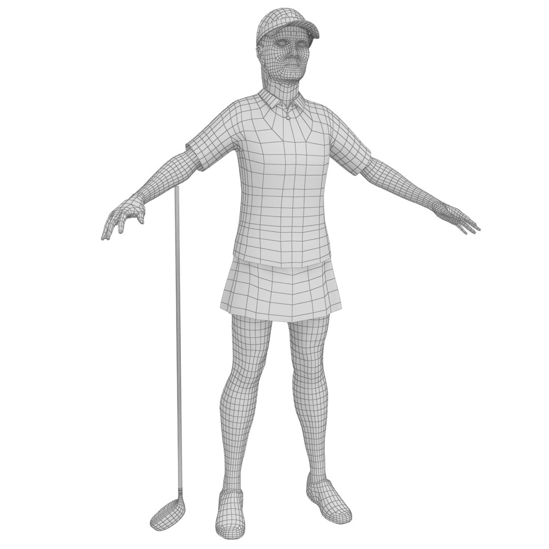 3D model female golf woman - TurboSquid 1338369