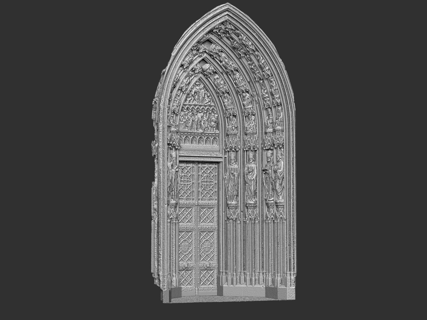 Gothic Architecture Gate Cathedral 3d Max