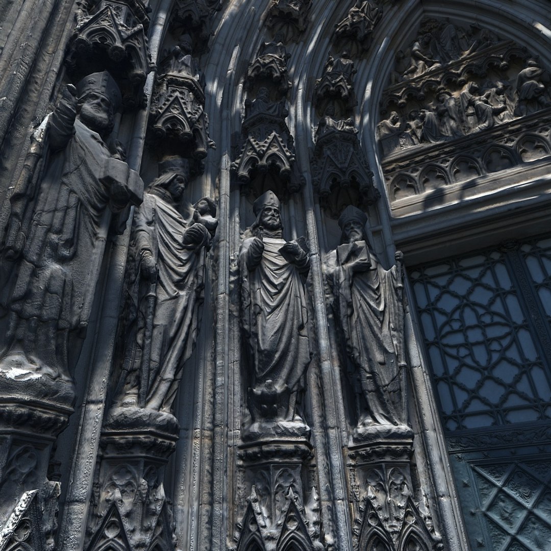 Gothic Architecture Gate Cathedral 3d Max