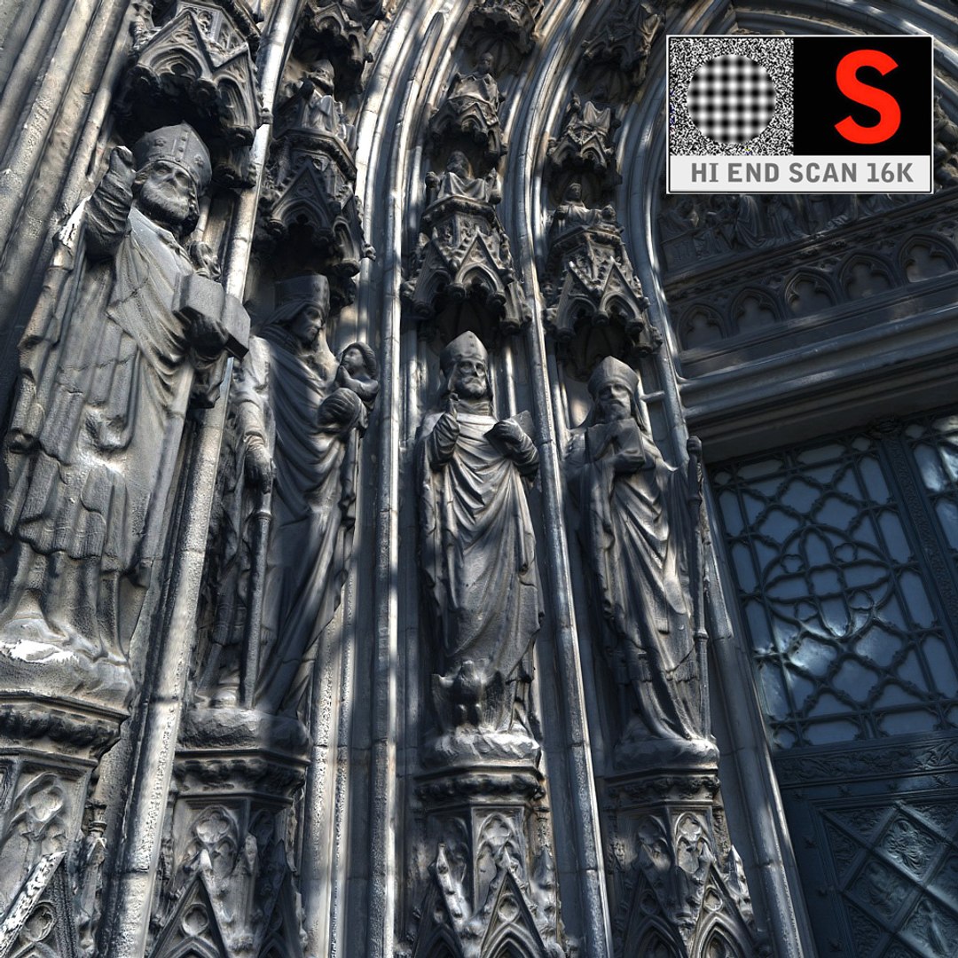 Gothic Architecture Gate Cathedral 3d Max