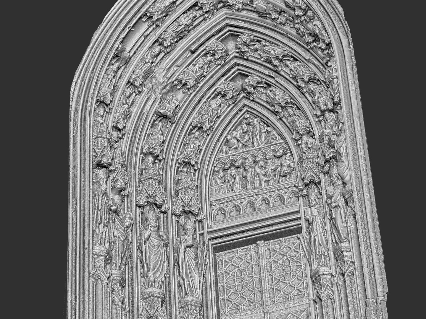 Gothic Architecture Gate Cathedral 3d Max