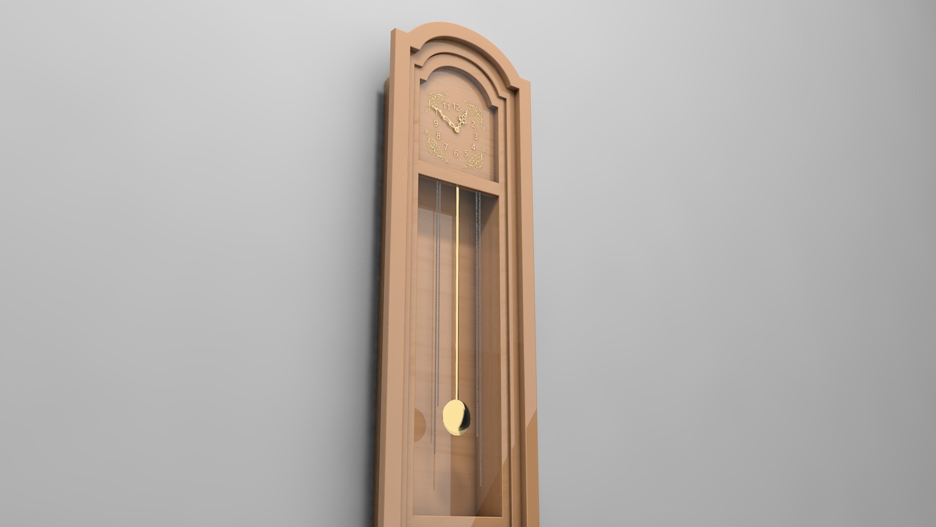 3d Classic Floor Clock Model