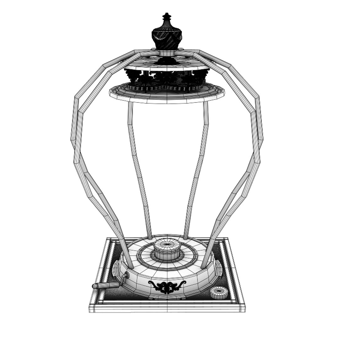 3d model vintage music box