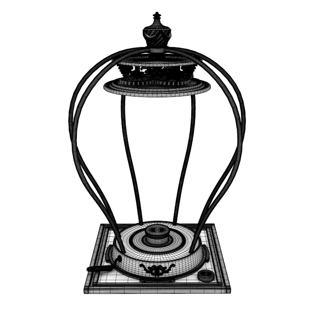 3d model vintage music box