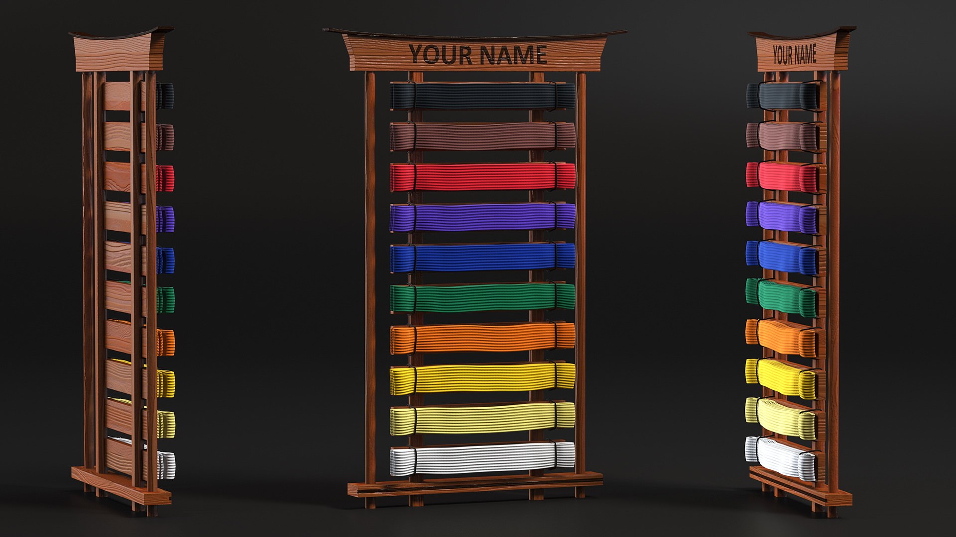 Karate Belt Display Rack 3D - TurboSquid 2003371