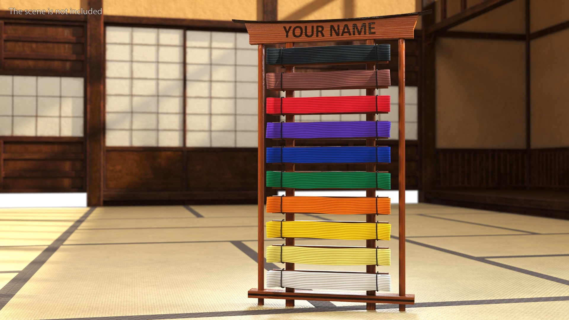 Karate Belt Display Rack 3D - TurboSquid 2003371