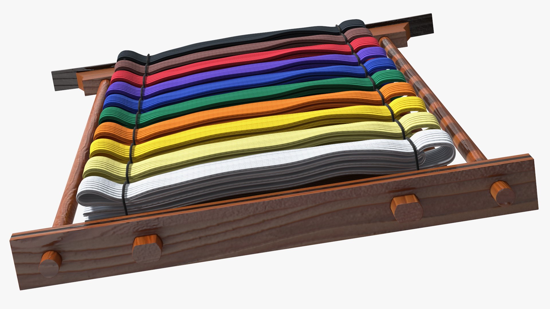 Karate Belt Display Rack 3D - TurboSquid 2003371