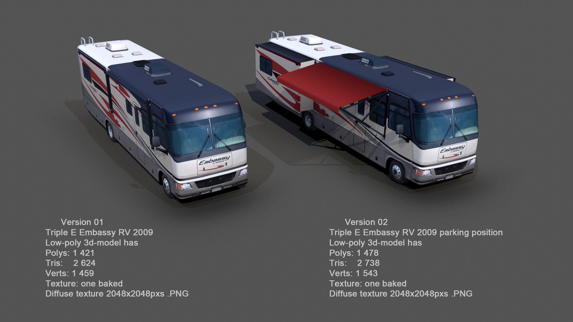 3D Model Triple E Embassy RV 2009 - TurboSquid 1762886