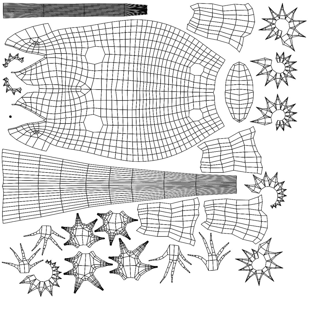 Base Mesh Iguana Lizard Obj