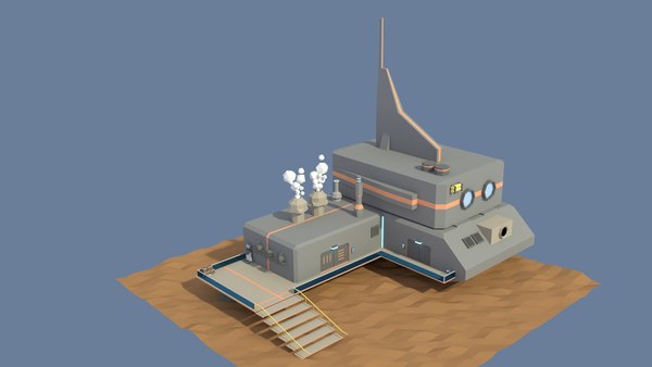 modelo 3d Low Poly Cartoony Sci Fi Building 3 - TurboSquid 1169777