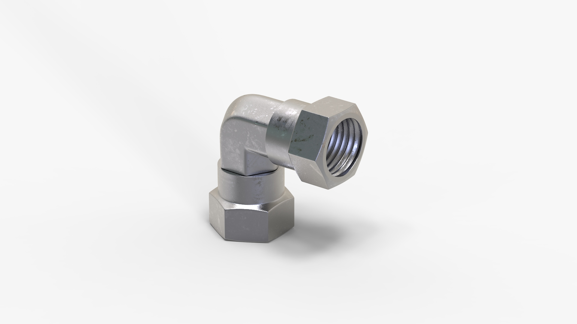 Gas connection elbow female 3D model - TurboSquid 1501431