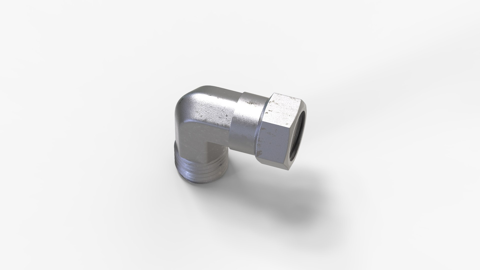 Gas connection elbow female 3D model - TurboSquid 1501431