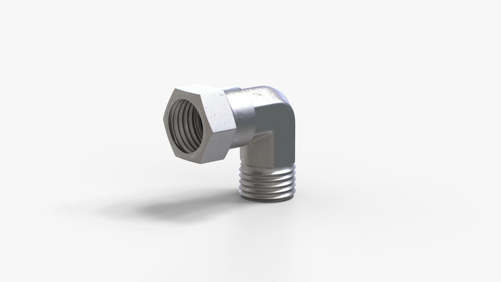 Gas connection elbow female 3D model - TurboSquid 1501431