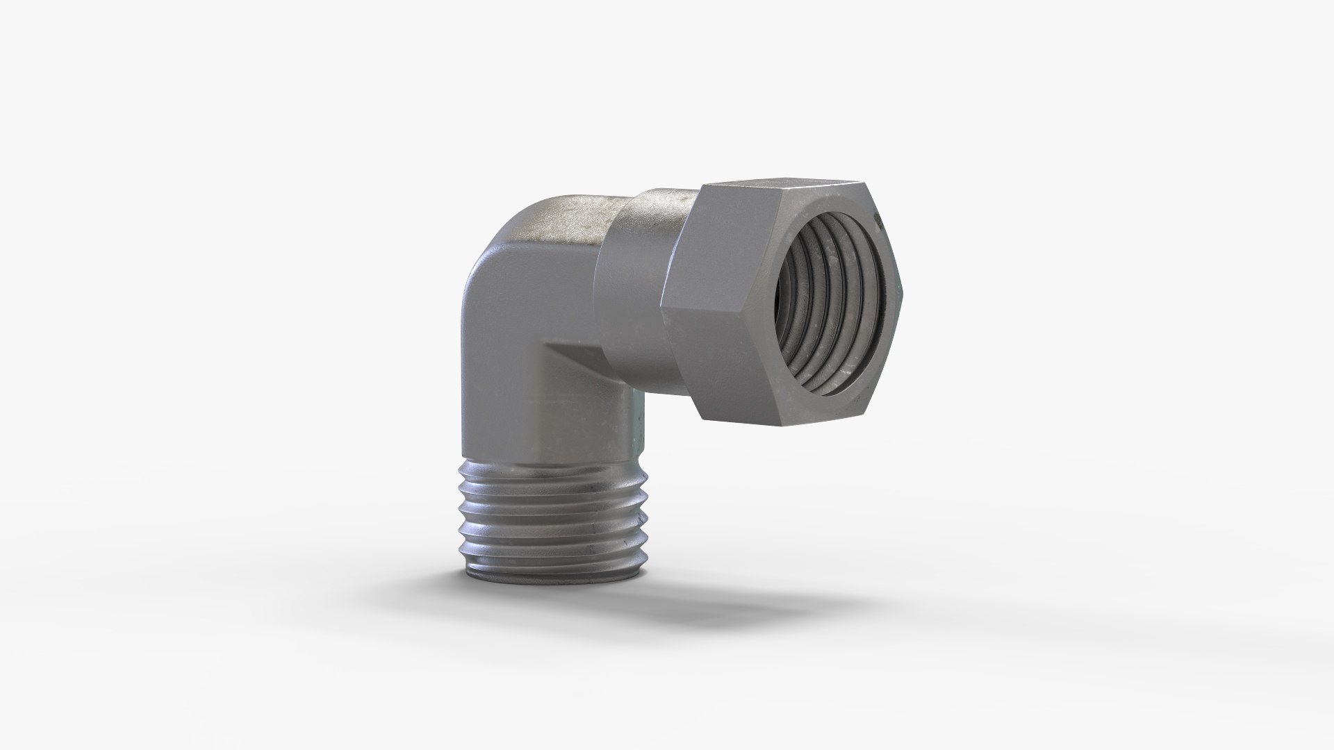 Gas connection elbow female 3D model - TurboSquid 1501431