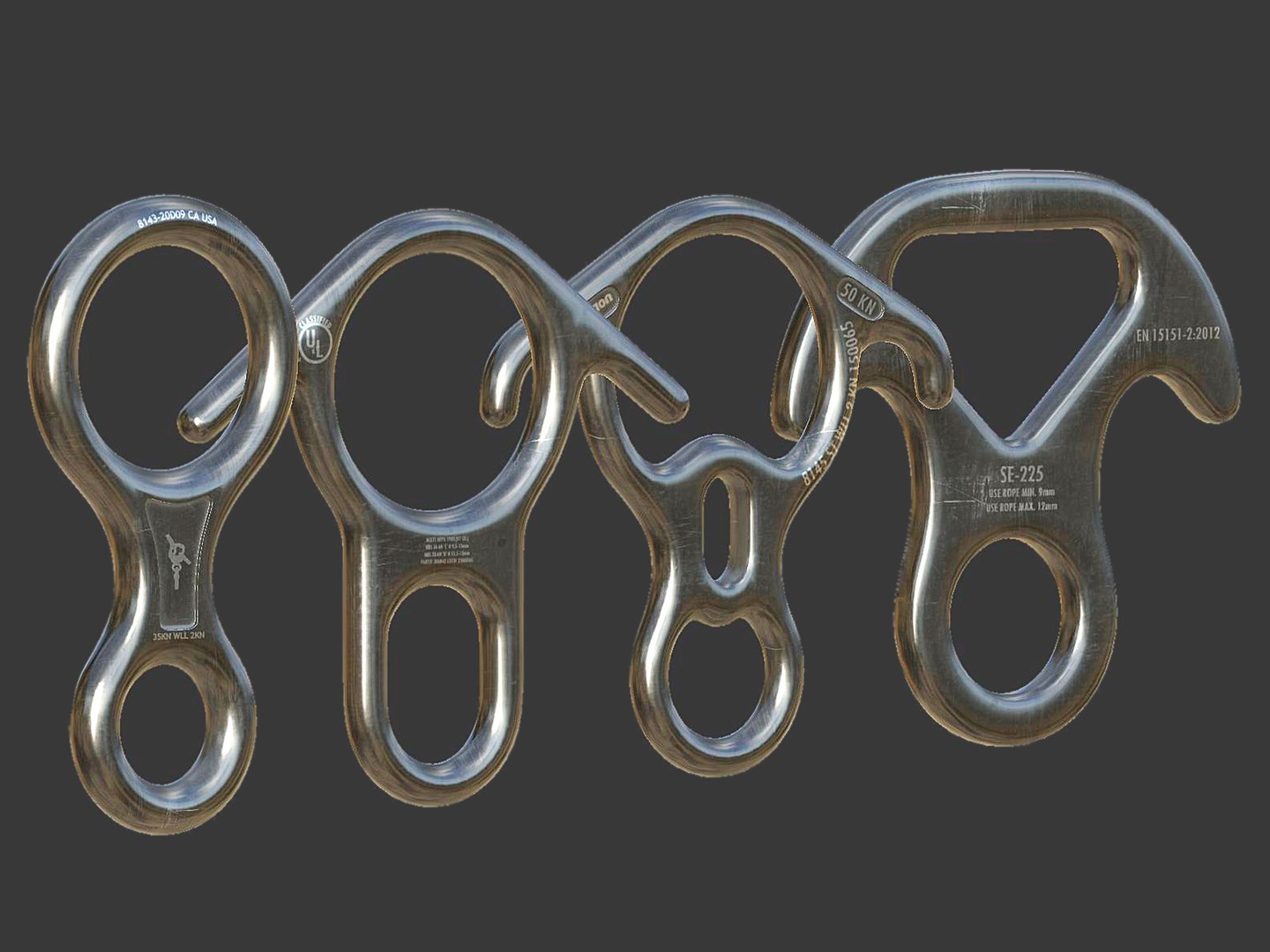 Climbing Carabiners 3D Model - TurboSquid 2285322