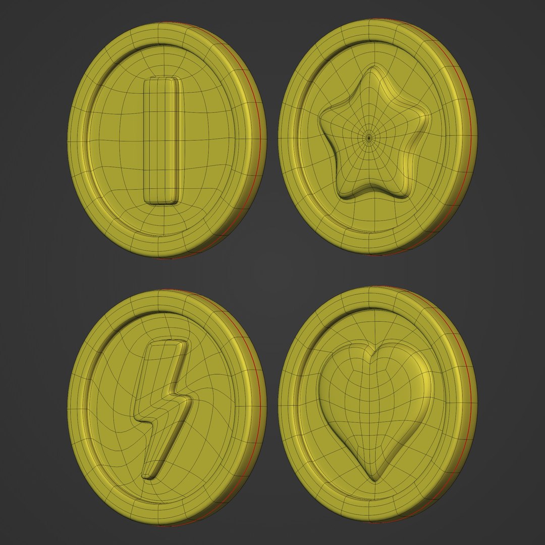 Coins Icons Pack 3D - TurboSquid 1962830