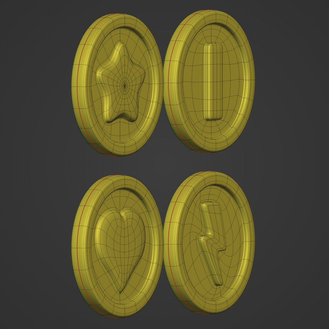 Coins Icons Pack 3D - TurboSquid 1962830