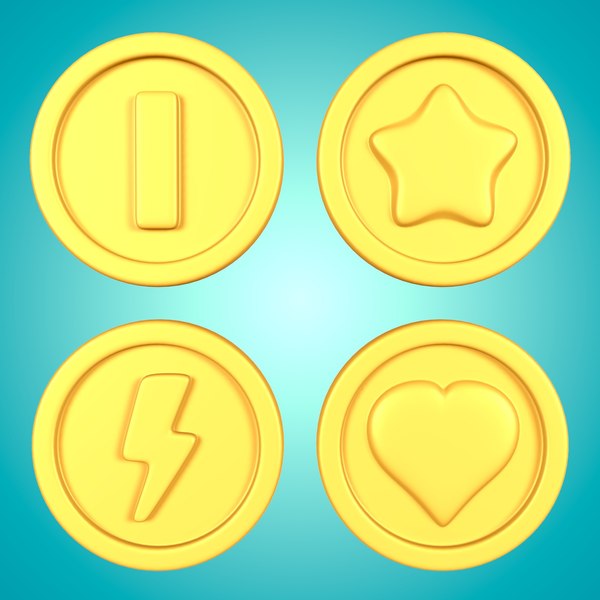 Cartoon Dollar Coin Icon 3D model - TurboSquid 1955186