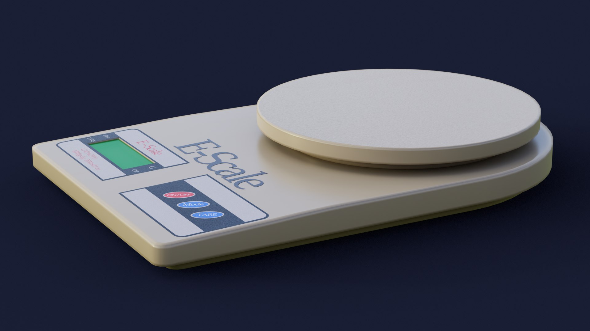 Electronic Kitchen Scale PBR 3D Model - TurboSquid 2052433