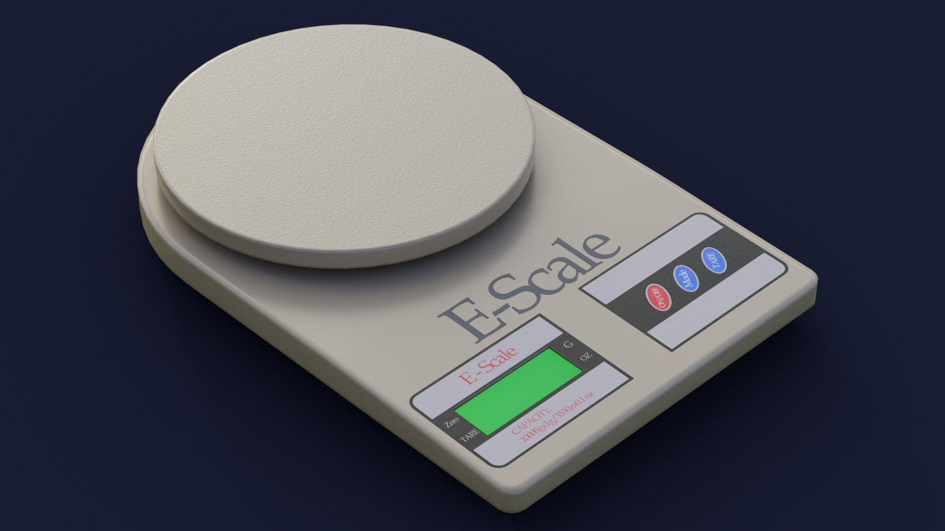 Electronic Kitchen Scale PBR 3D Model - TurboSquid 2052433