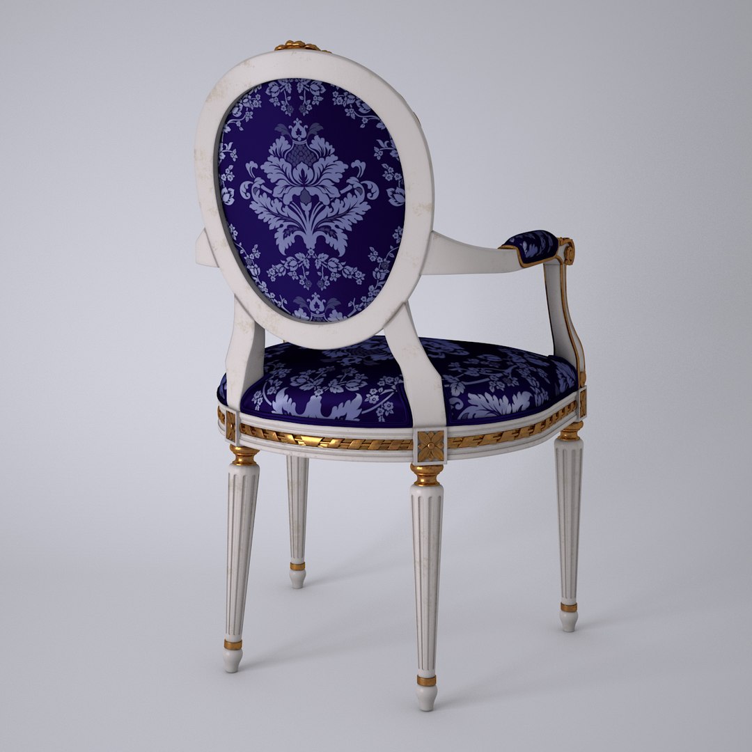 3d french louis xvi oval