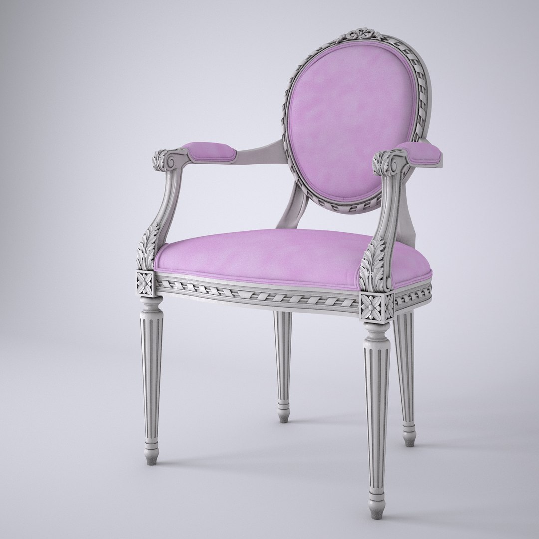 3d French Louis Xvi Oval