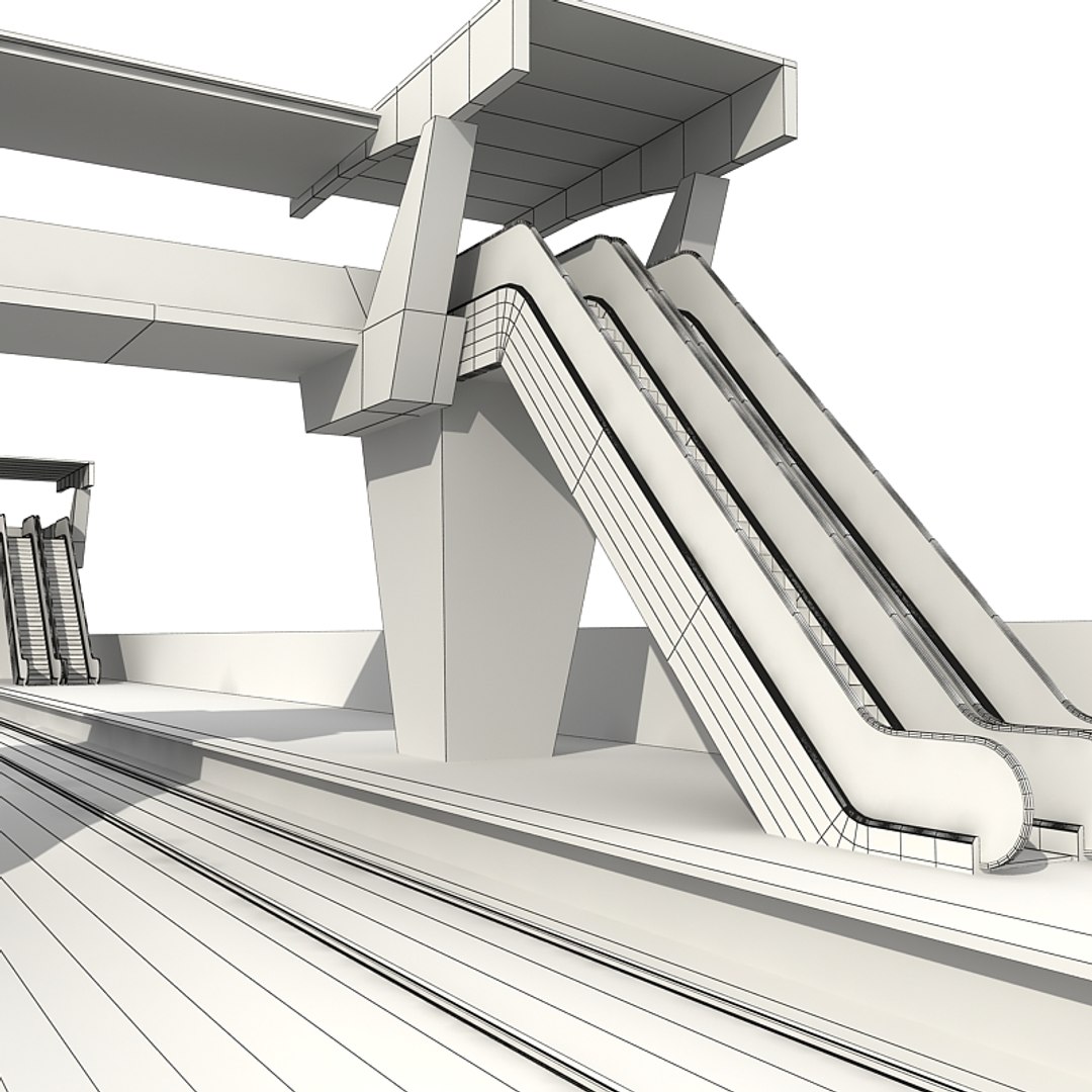 Overpass Railway Track 3d Model