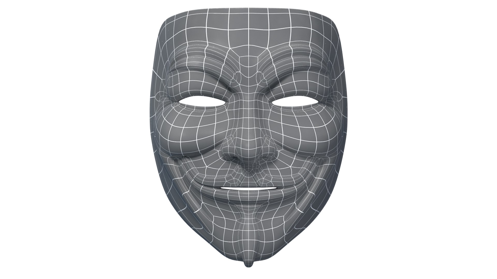 V Vendetta Mask 3D Model - TurboSquid 1553631
