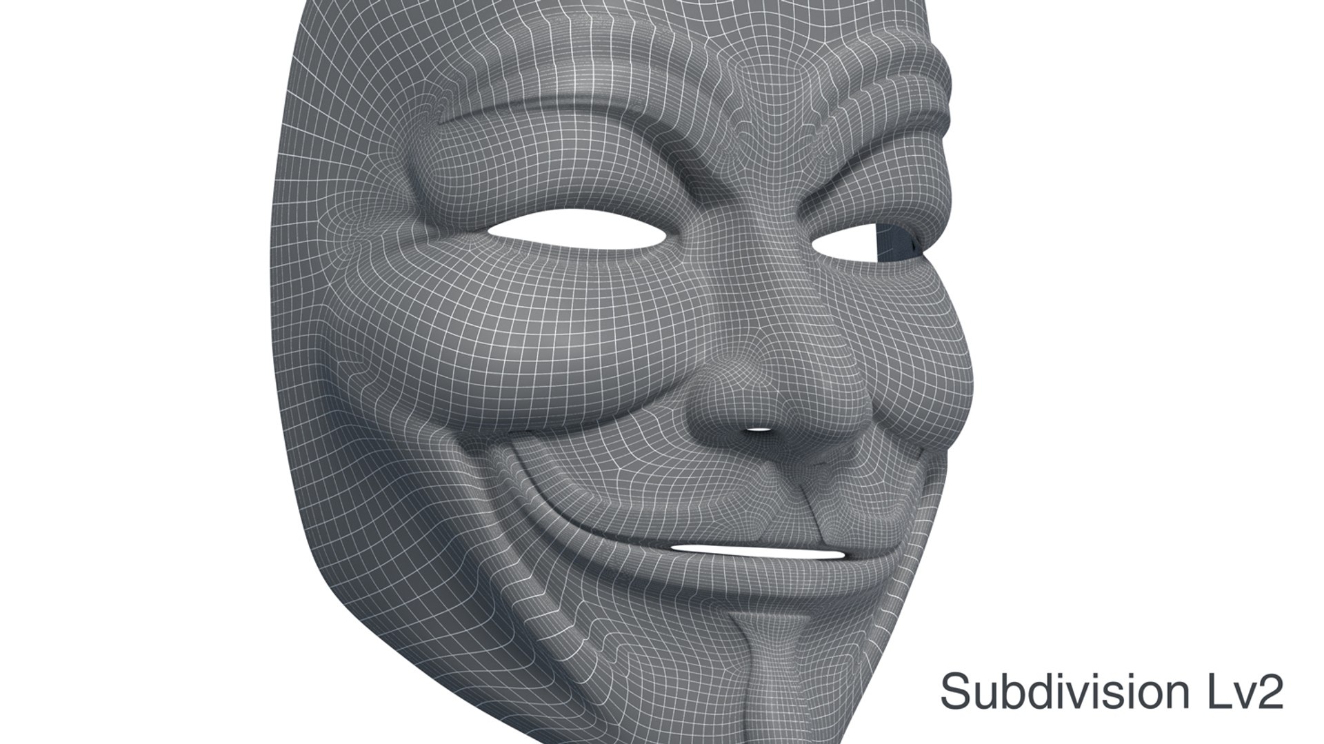 V Vendetta Mask 3D Model - TurboSquid 1553631