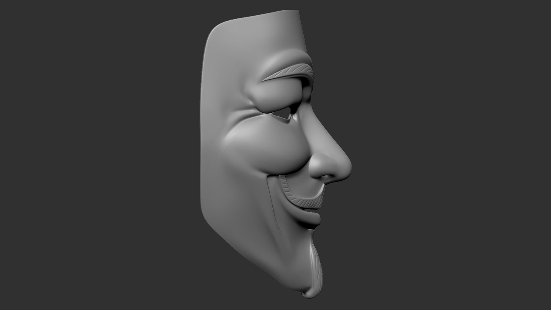 V Vendetta Mask 3D Model - TurboSquid 1553631