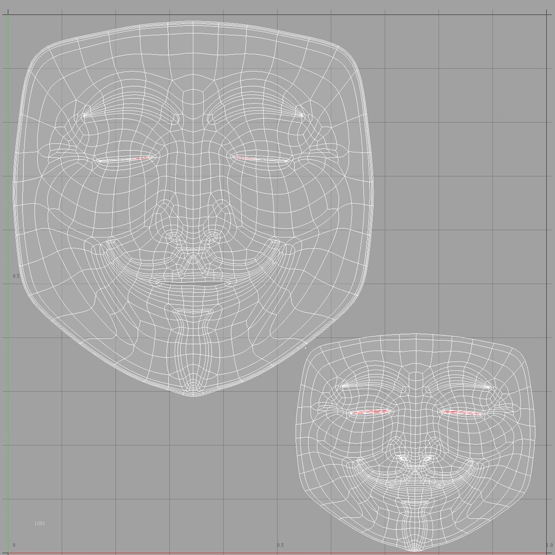 V Vendetta Mask 3D Model - TurboSquid 1553631