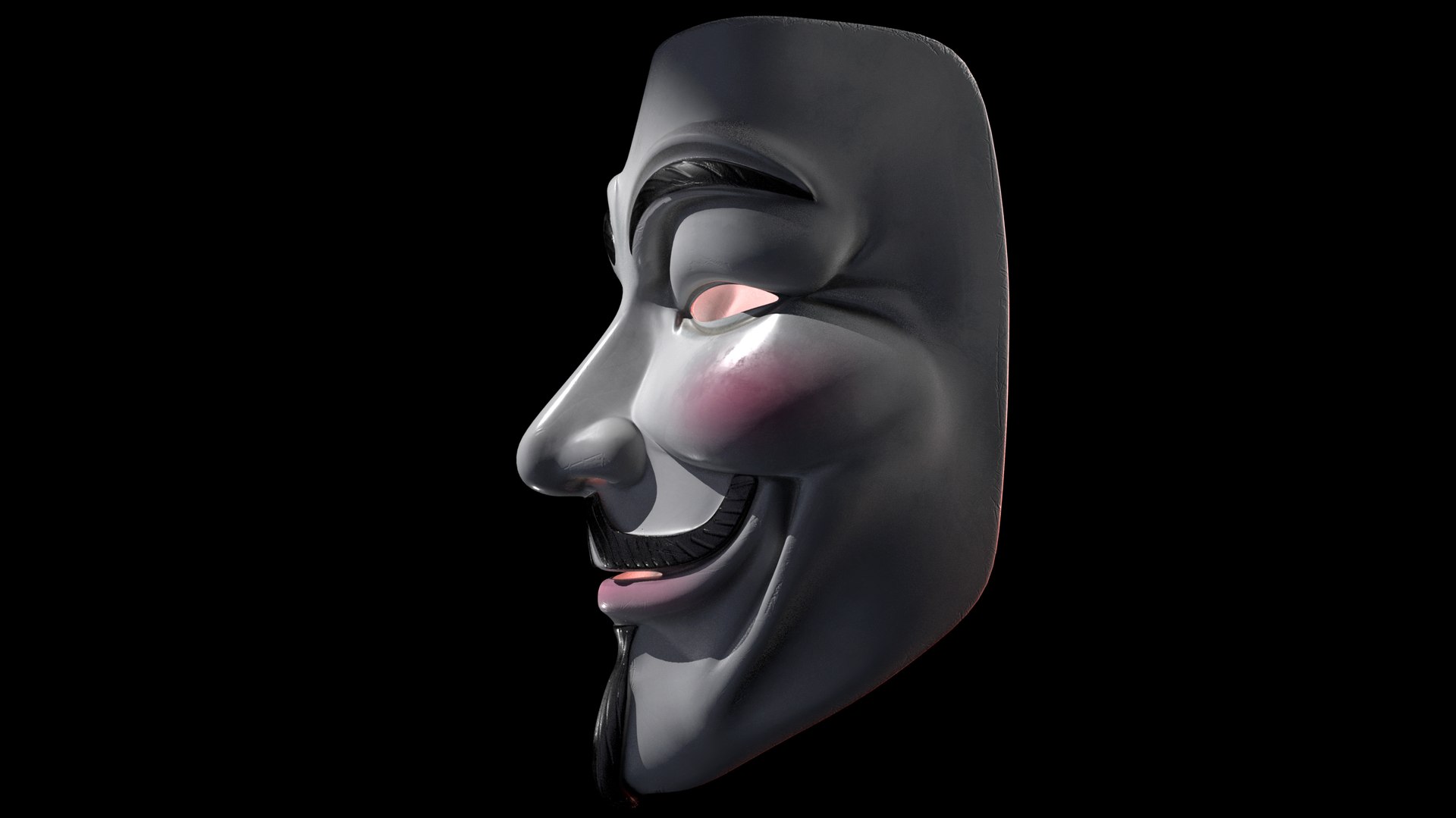 V Vendetta Mask 3D Model - TurboSquid 1553631