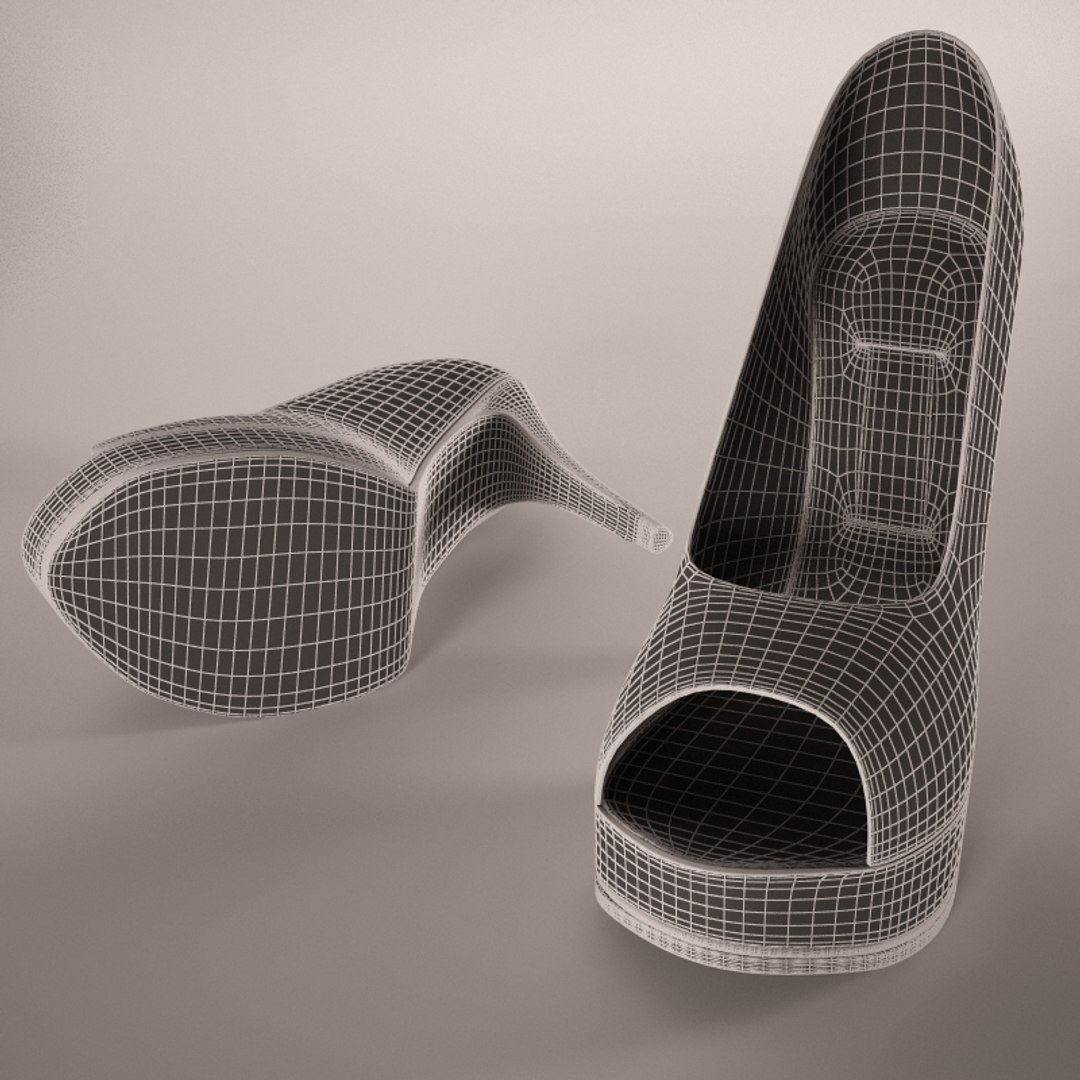 Men S Women Shoes 3d Max